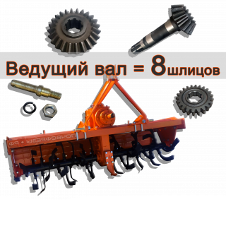 Запчасти для почвофрезы 1GQN-160 /180 со средним редуктором